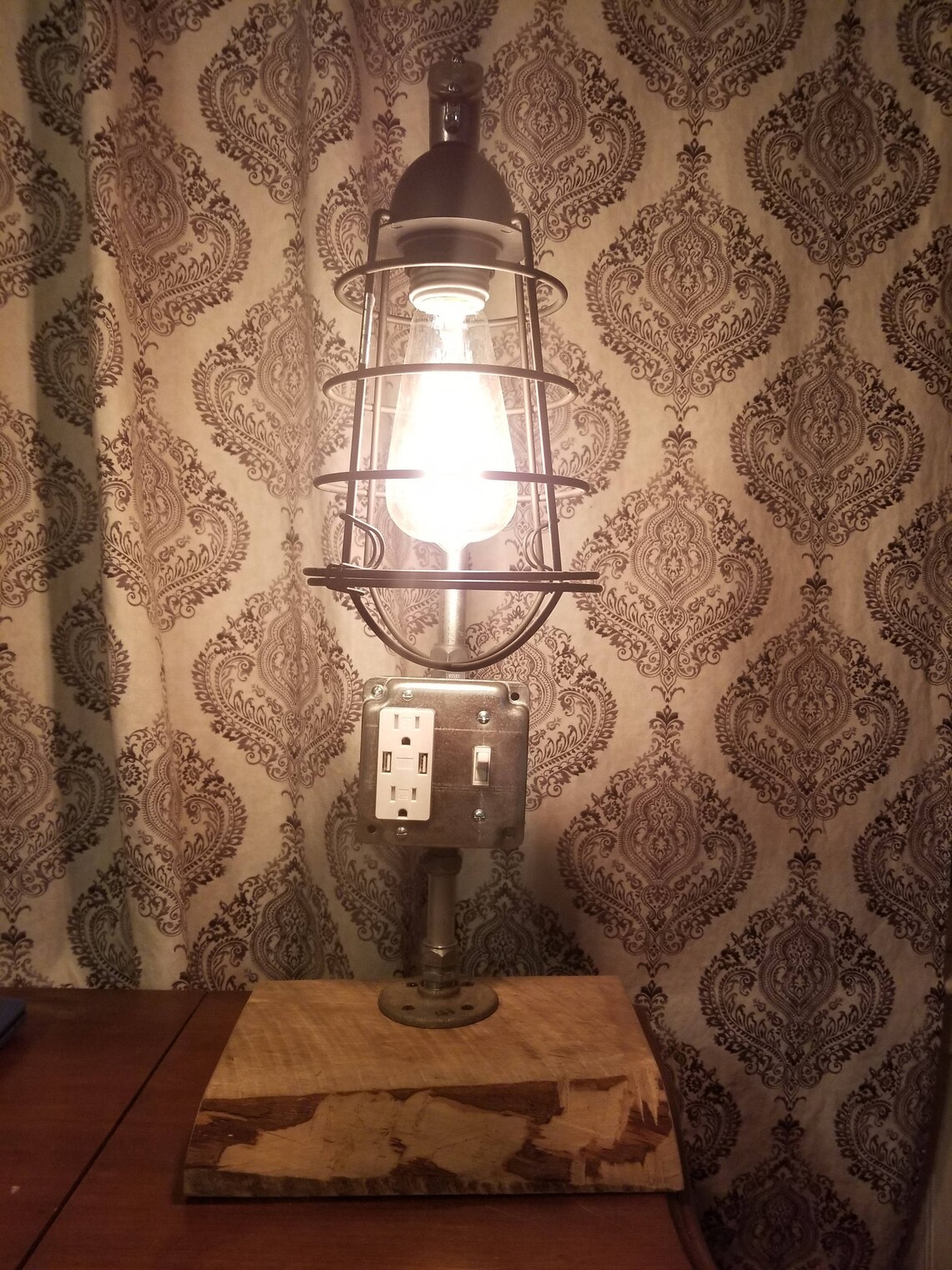 Industrial Pipe Table Lamp - Etsy