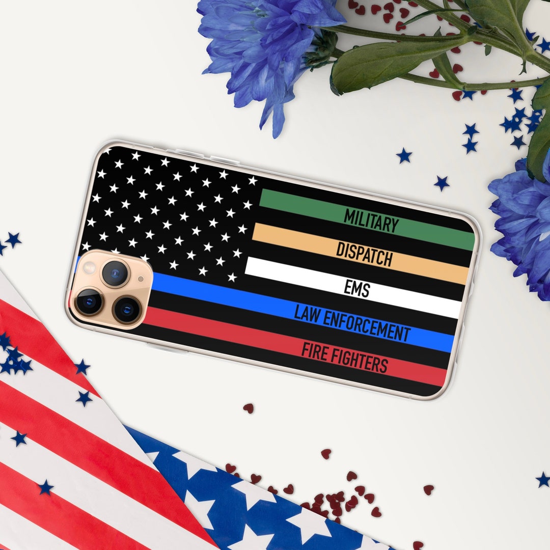 Thin Line Flag Case for Iphone-first Responders Phone Case-first ...