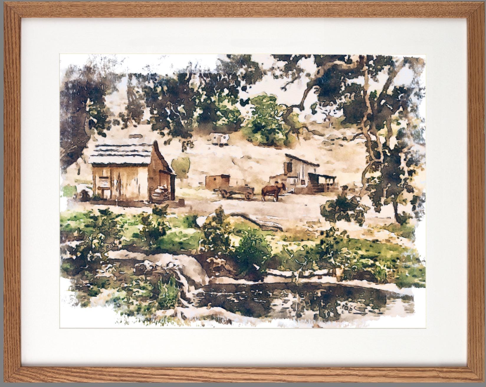 Little House on the Prairie Digital File Watercolor Style Print - Etsy