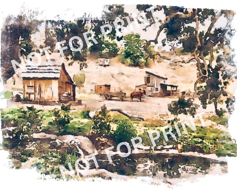 Little House on the Prairie Digital File Watercolor Style Print - Etsy