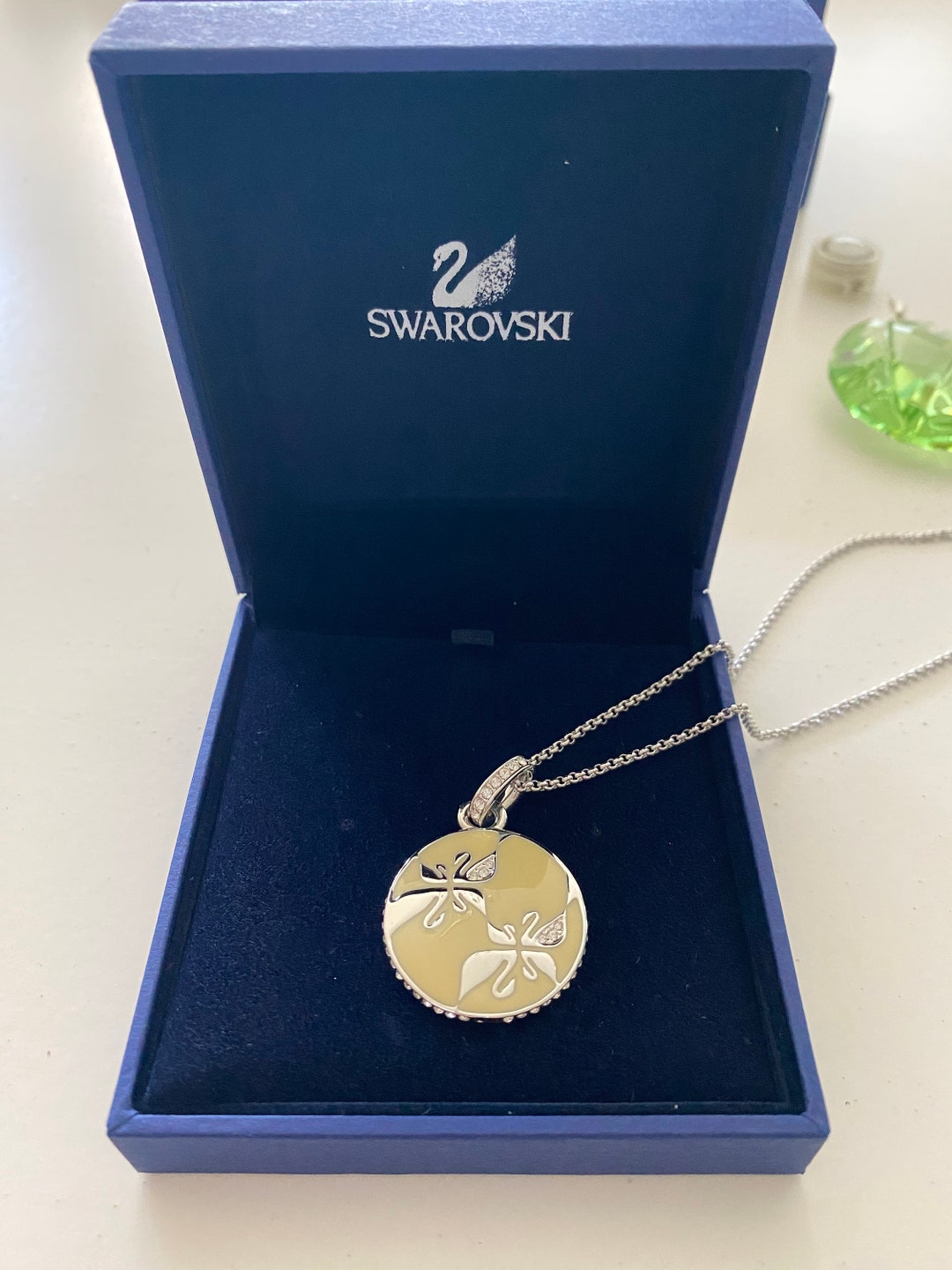 Swarovski Swan Signature Pendant - Etsy