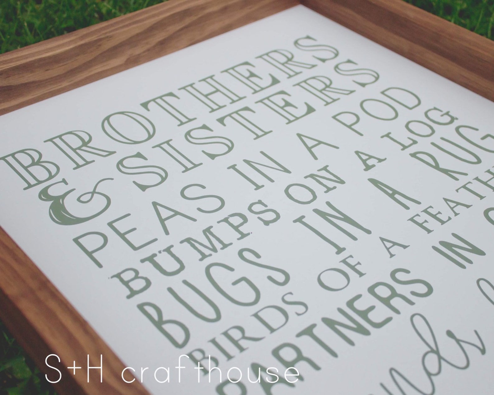 Brothers and Sisters- Personalized Wood Sign - Sibling Sign - Custom ...