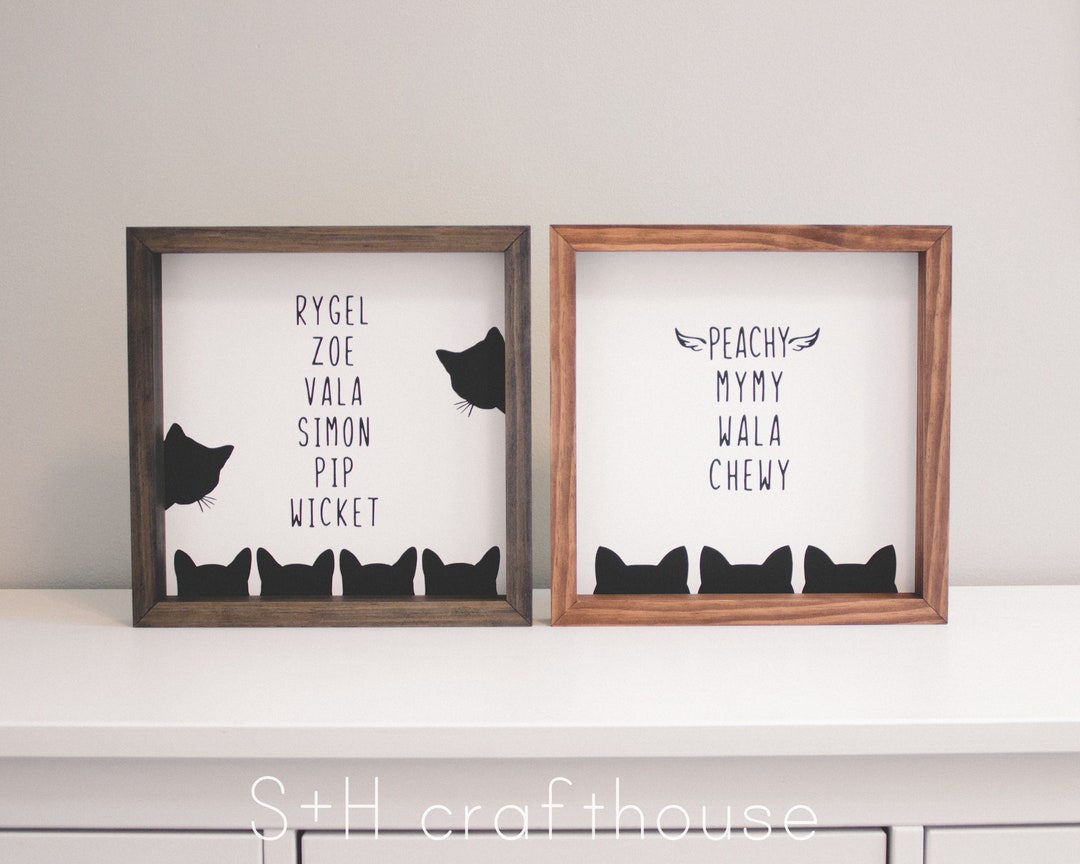 Cat Personalized Sign - Cat Lover Gifts - Crazy Cat Lady - Cat Decor ...