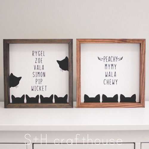 Your Name Custom Metal Cat Sign Cat Lovers Sign - Etsy