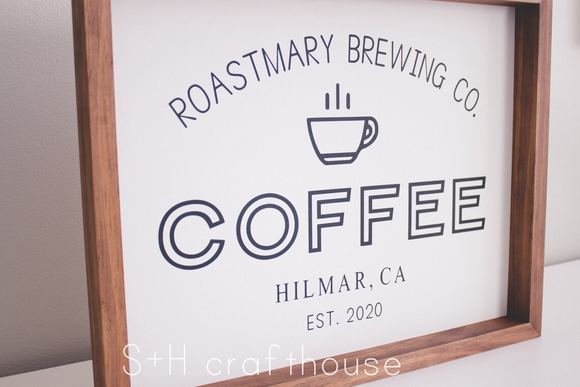 PERSONALIZED Coffee Brewing Co. Sign - Etsy