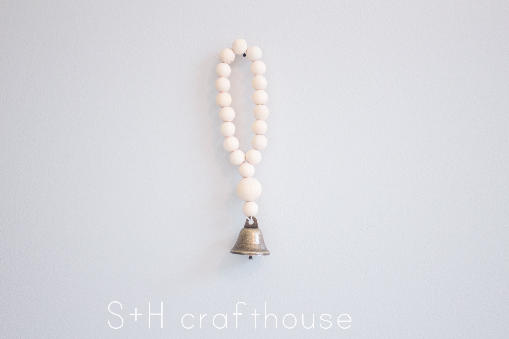 Door Bell Wood Bead Door Knob Hanger With Bell Beaded Bell - Etsy