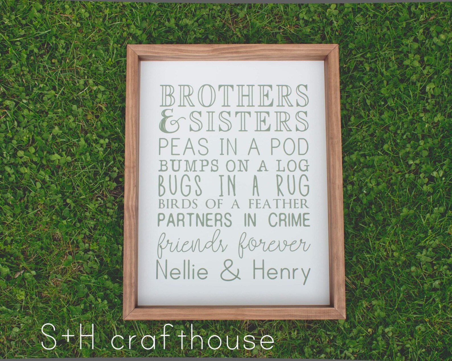 Brothers and Sisters- Personalized Wood Sign - Sibling Sign - Custom ...