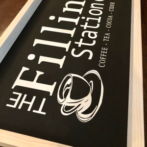 Coffee Bar Sign- Filling Station - Coffee Lover Gift - Coffee Shop ...