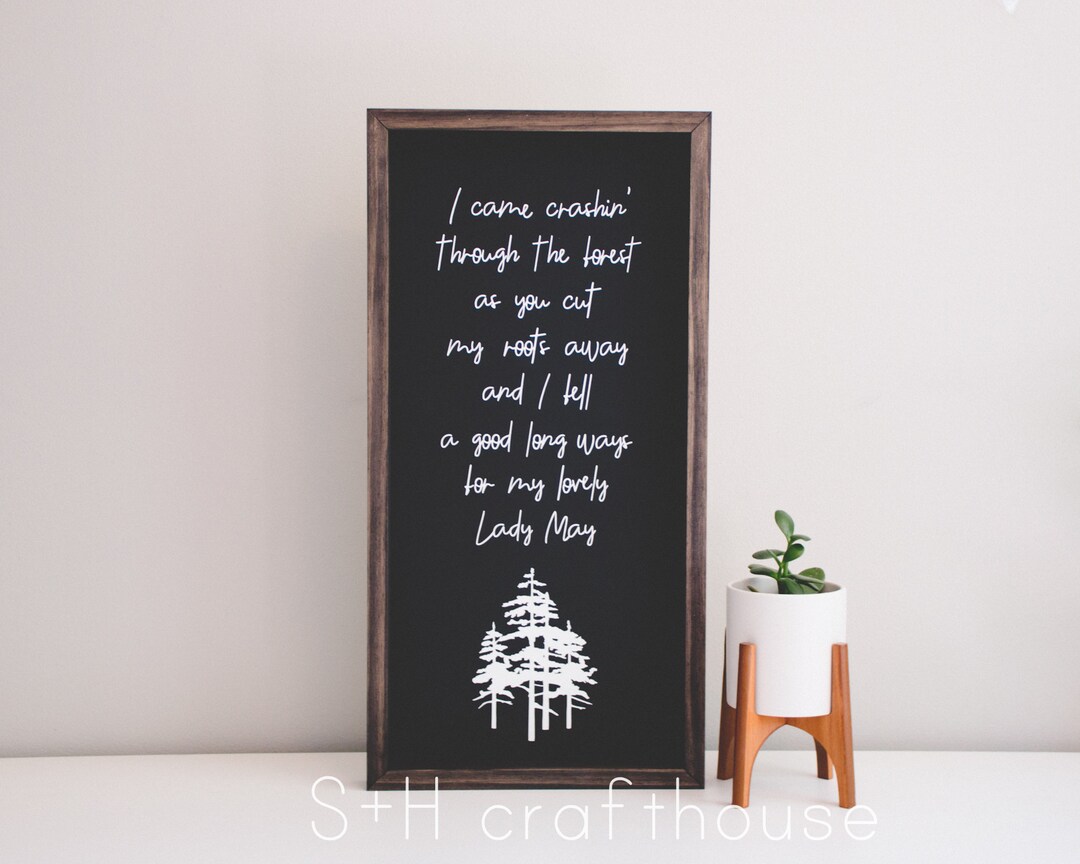 Lady May - Lyric Sign - Country Music Gifts - Country Decor ...