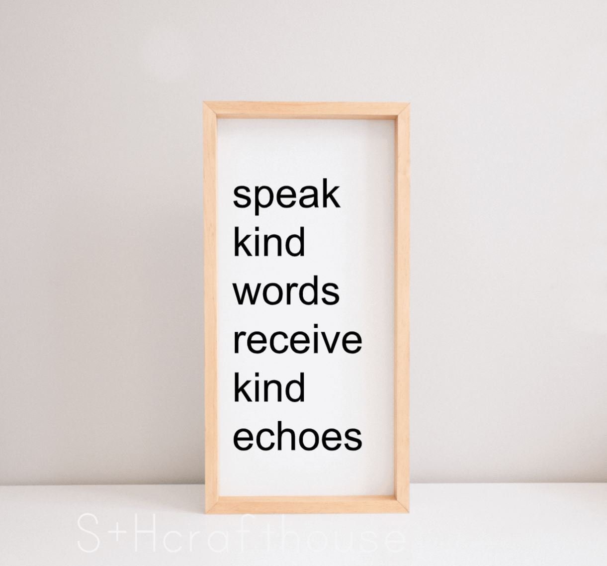 Speak kind words receive kind echoes - Etsy España Speak kind words receive kind echoes - Etsy España