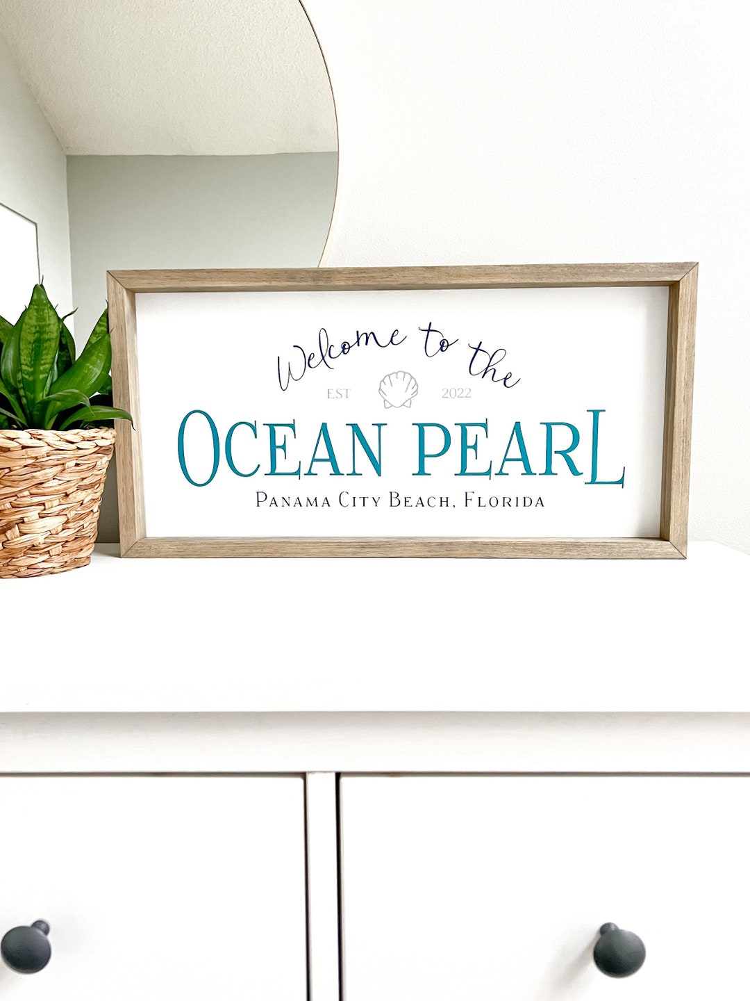 Personalized Beach House Sign | Seashell Art | Coastal Décor | Beach ...