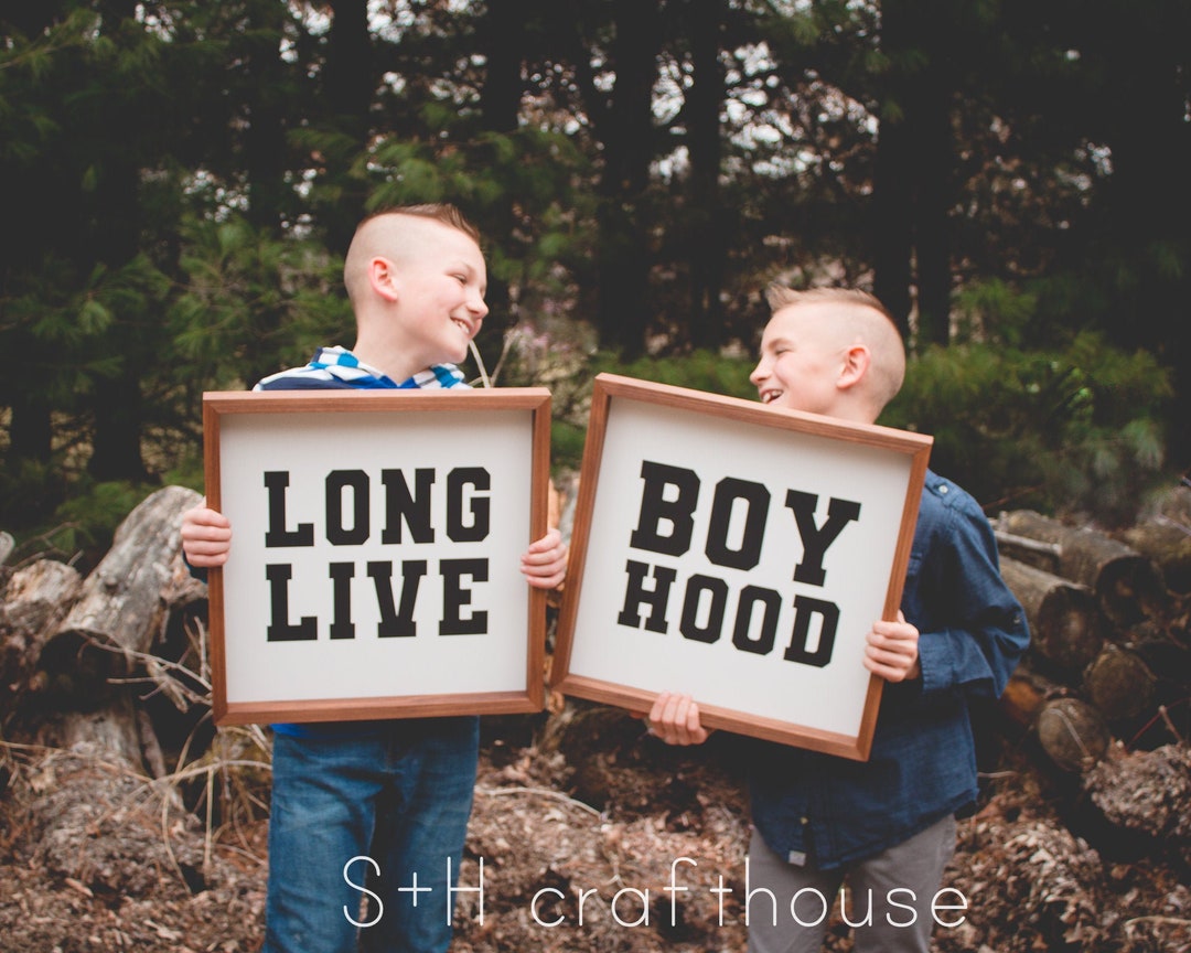 LONG LIVE BOYHOOD | Brothers Sign | Boys Room Decor | Custom Sign Set ...