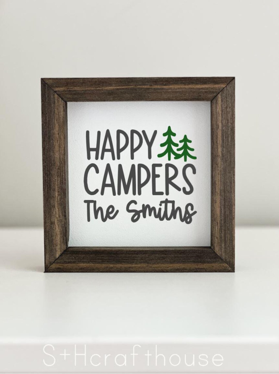 Personalized Happy Campers - Camping Sign - Camper Decor - Camper Wall ...