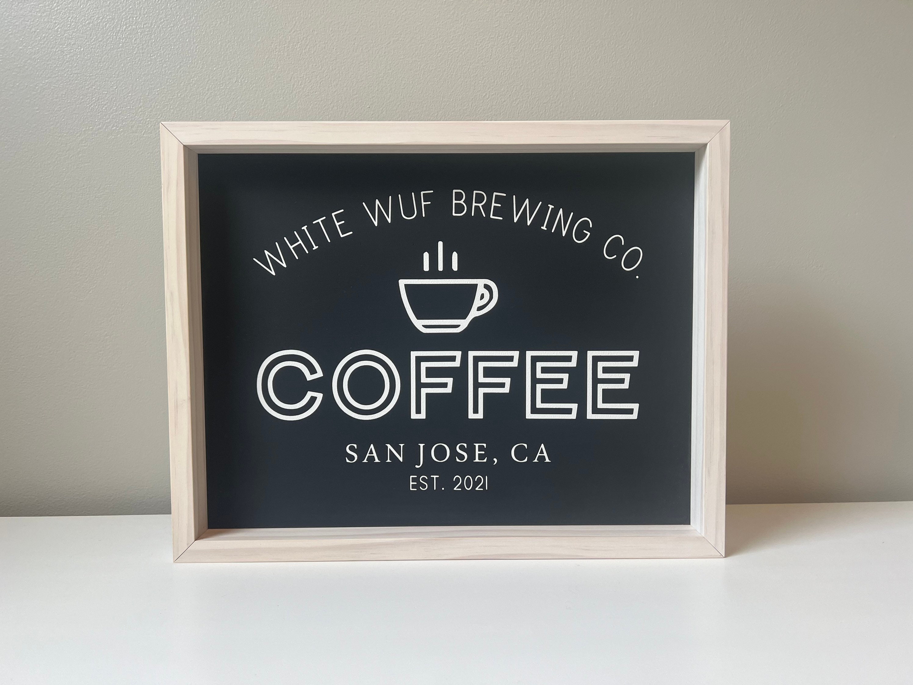 PERSONALIZED Coffee Brewing Co. Sign - Coffee Bar Decor - Coffee Sign ...