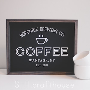 PERSONALIZED Coffee Brewing Co. Sign - Coffee Bar Decor - Coffee Sign ...