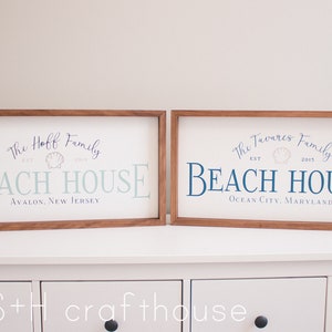 Personalized Beach House Sign | Seashell Art | Coastal Décor | Beach ...