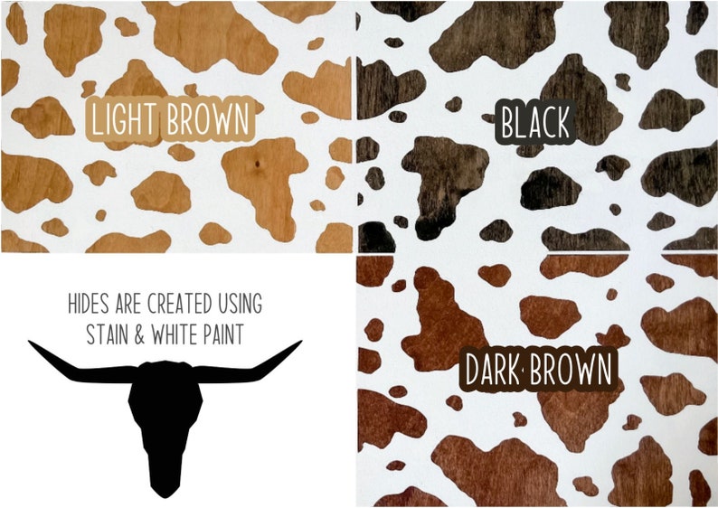 Wood Cow Print Sign Western Wall Art Custom Western Sign - Etsy