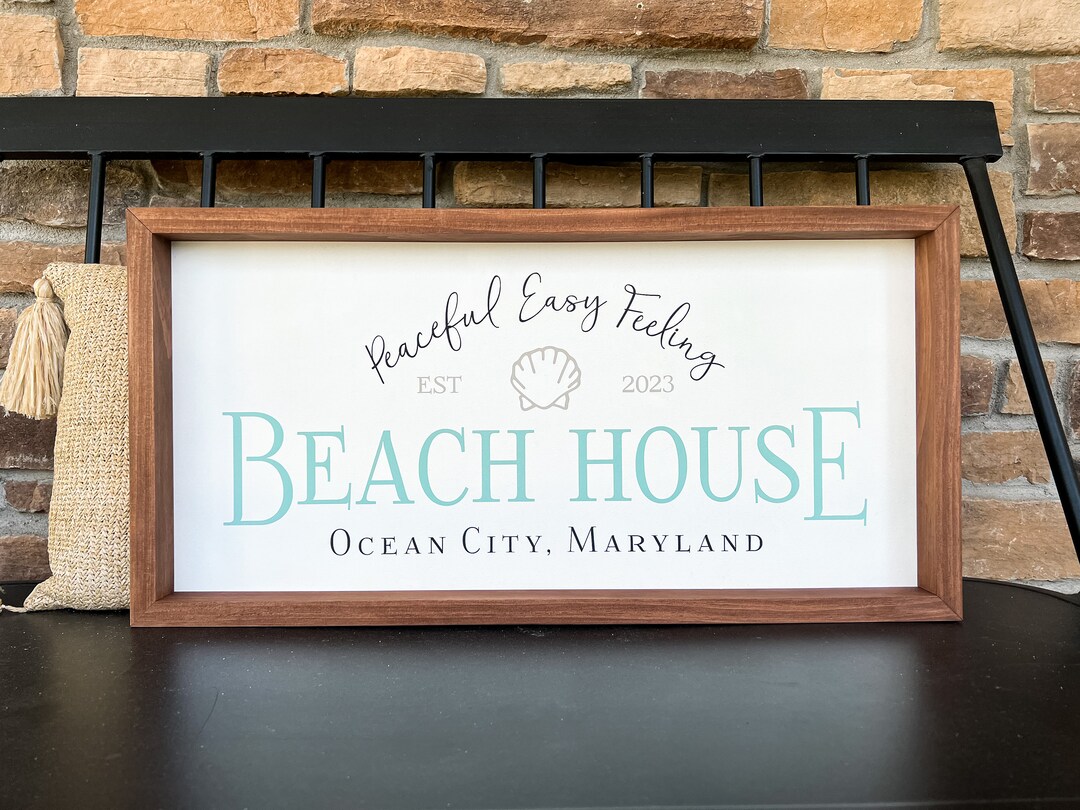 Personalized Beach House Sign | Seashell Art | Coastal Décor | Beach ...