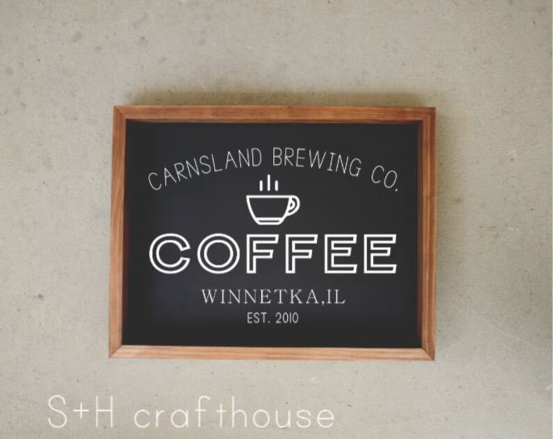 PERSONALIZED Coffee Brewing Co. Sign - Coffee Bar Decor - Coffee Sign ...