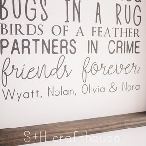 Brothers and Sisters- Personalized Wood Sign - Sibling Sign - Custom ...