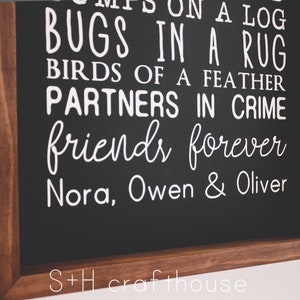 Brothers and Sisters- Personalized Wood Sign - Sibling Sign - Custom ...