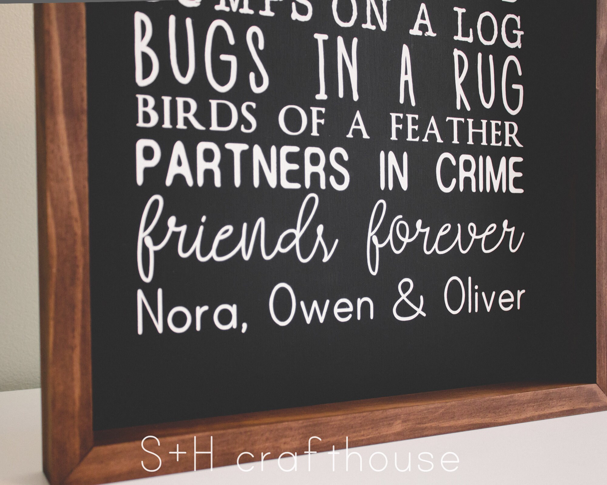 Brothers and Sisters- Personalized Wood Sign - Sibling Sign - Custom ...