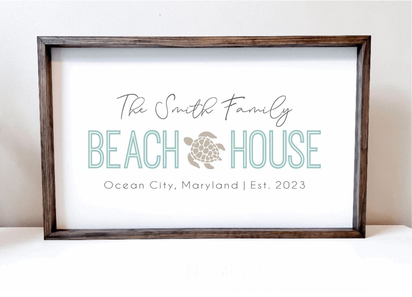 Personalized Beach House Sign | Whale Décor | Coastal Art | Ocean Décor ...
