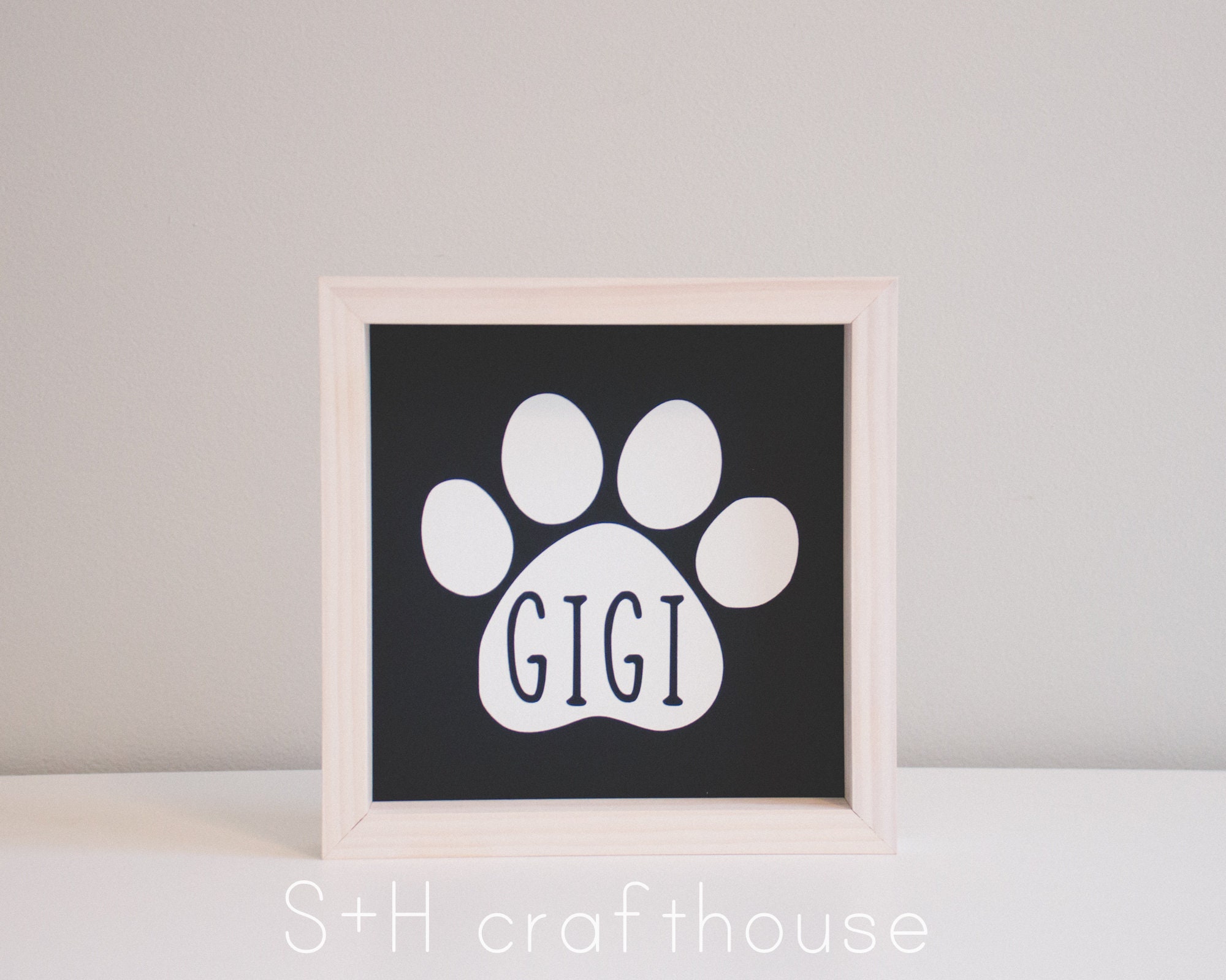 Dog Paw Print Personalized Dog Sign Dog Lover Dog Mom - Etsy