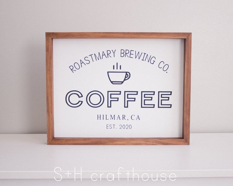 PERSONALIZED Coffee Brewing Co. Sign - Coffee Bar Decor - Coffee Sign ...