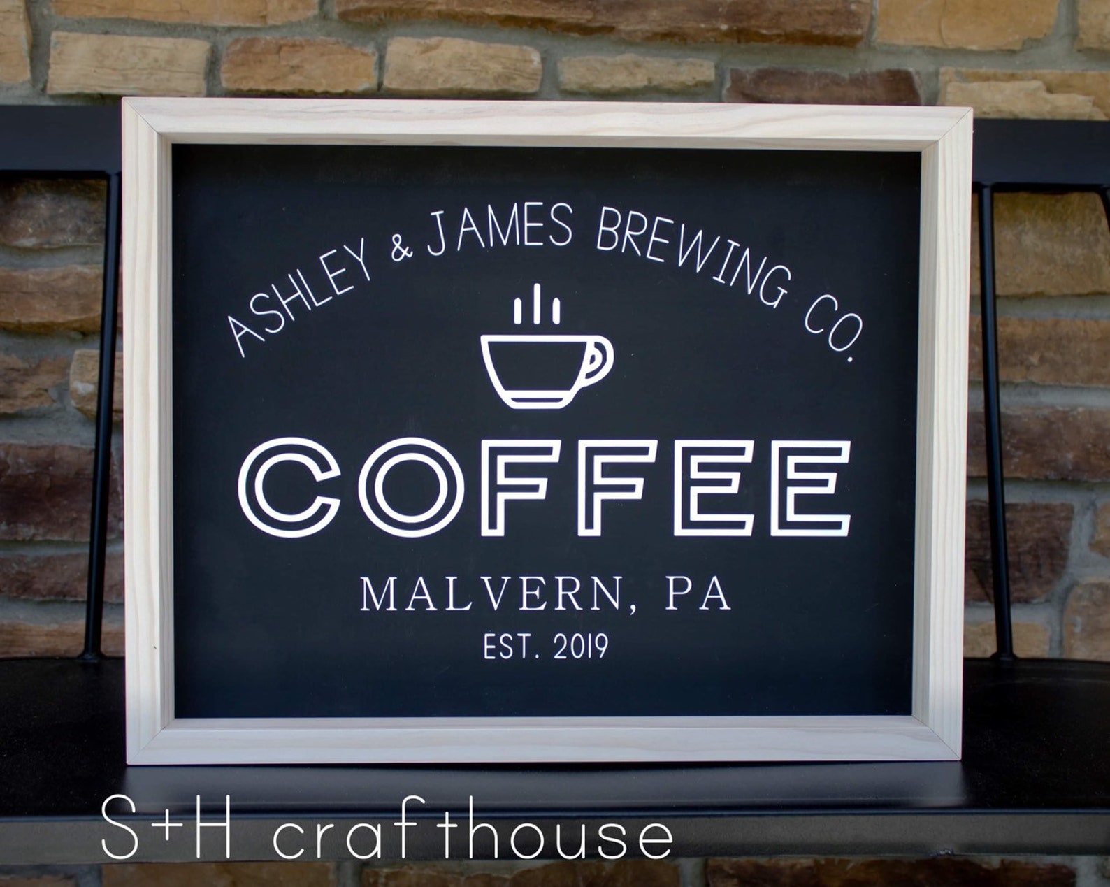 PERSONALIZED Coffee brewing co. sign | Etsy