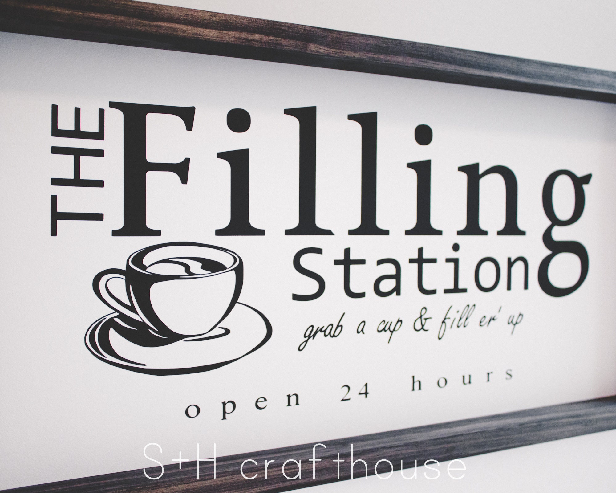 Coffee Bar Sign- Filling Station - Coffee Lover Gift - Coffee Shop ...