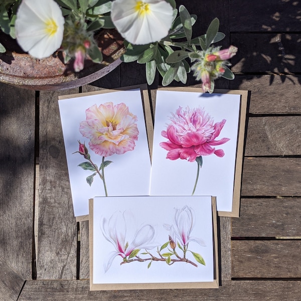 Peony Card - Etsy UK
