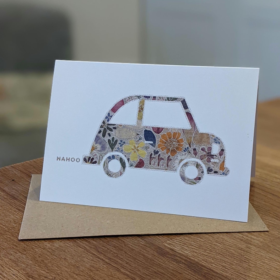 Car Greeting Card / New Car / New Driver /automotive Card / Cute Car ...