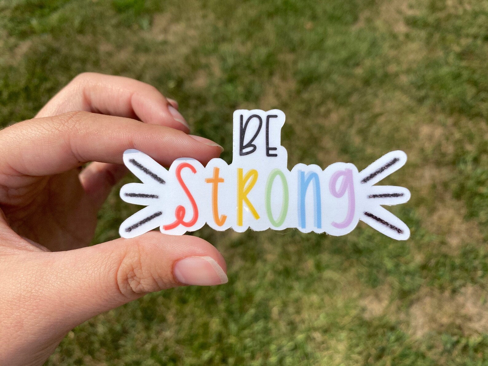 Be Strong Sticker Waterproof Sticker Laptop Sticker | Etsy