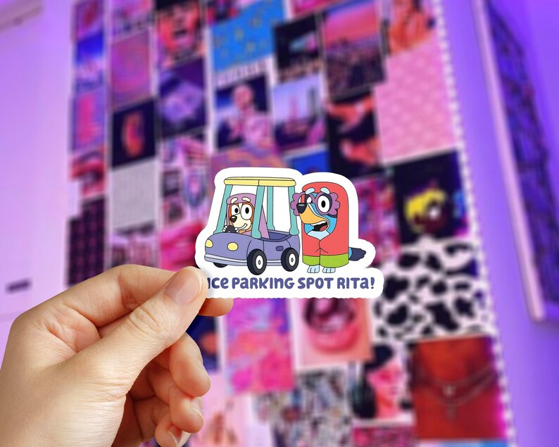 Bluey Grannies Sticker Nice Parking Spot Rita Janet & Rita - Etsy UK