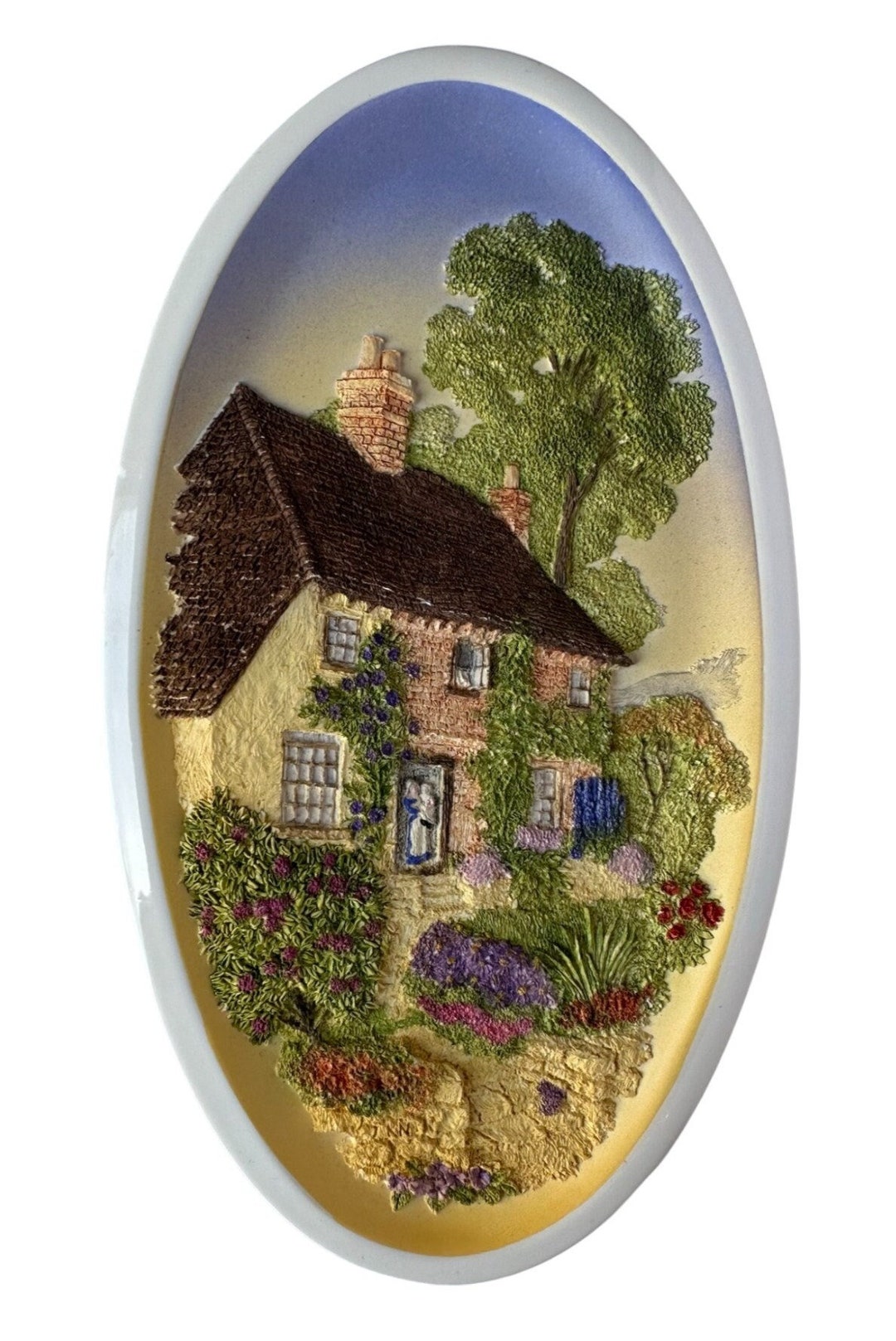 Vintage Handmade & Hand-painted 'rose Cottage' Wall Plaque From ...