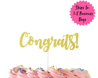 Adventure Awaits, New Job, New Baby, Graduation, Glitter Party Cake ...