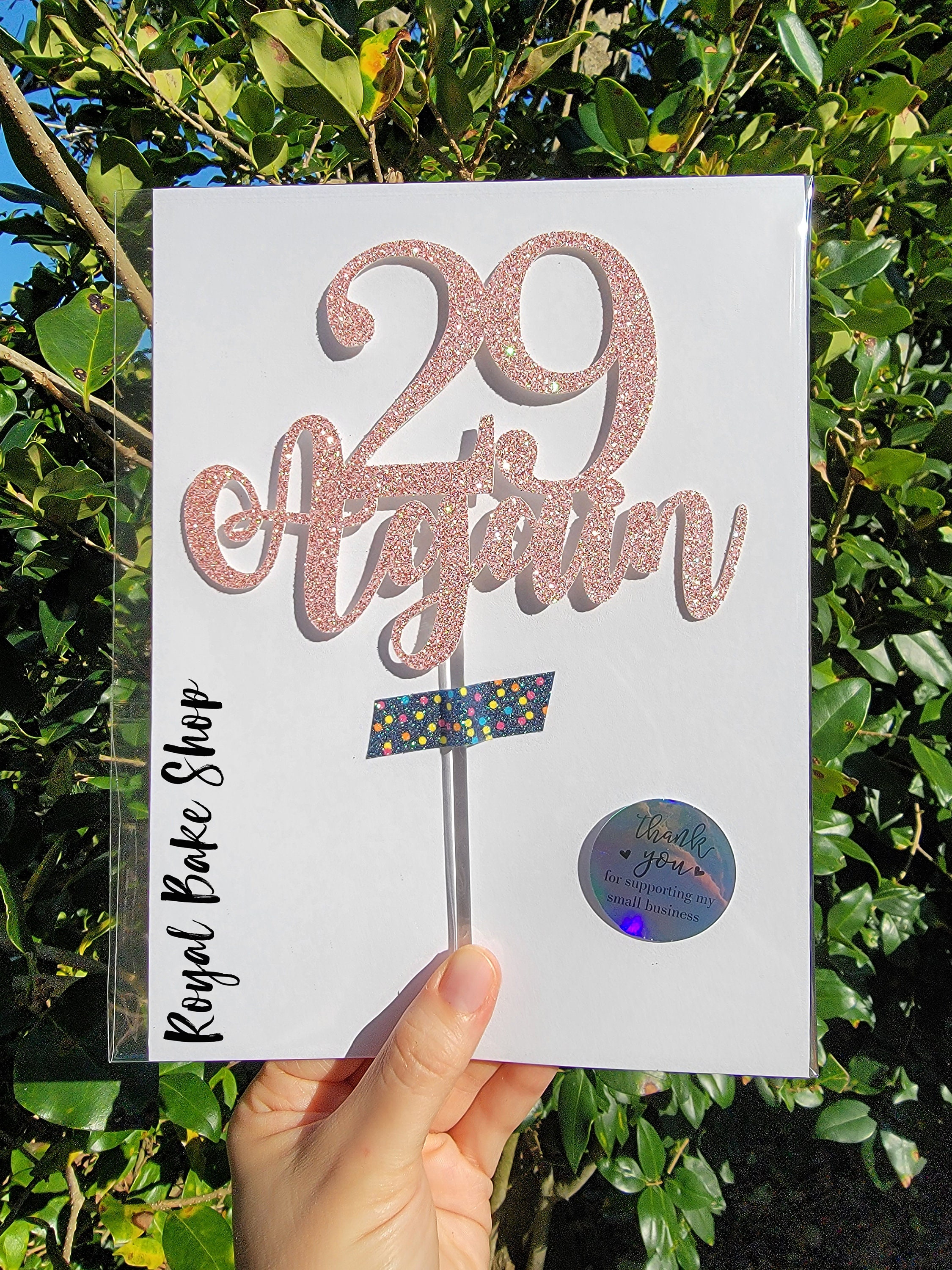 29 Again Cake Topper for Her Birthday 30th Any Age - Etsy