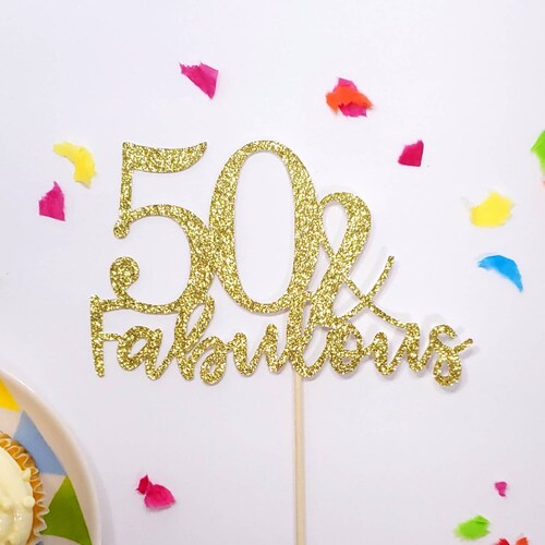 50 And Fabulous Bannner 50th Birthday Party Decorations Etsy