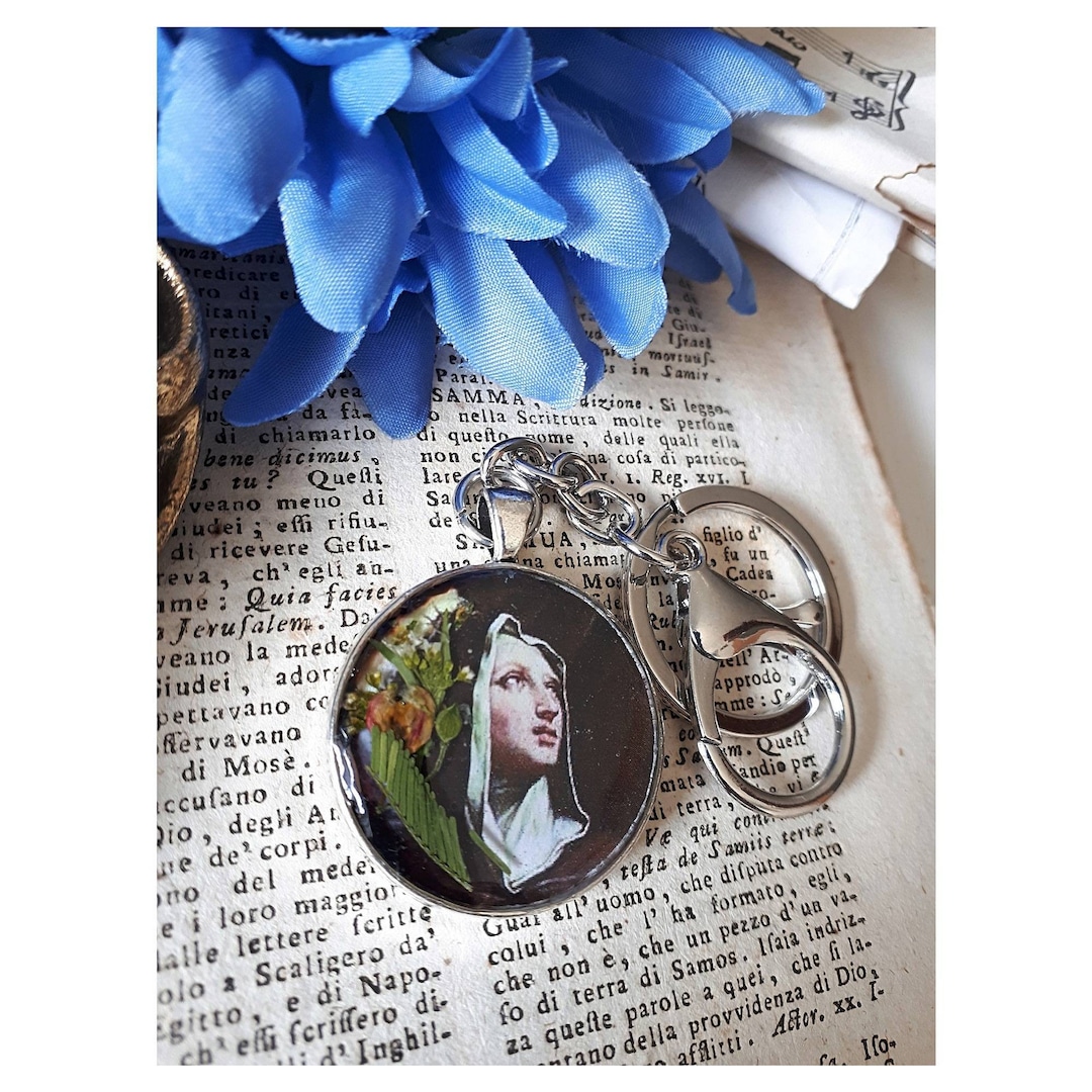 Religious Keyring, Saint Veronica Portrait, Christian Medal. Catholic ...