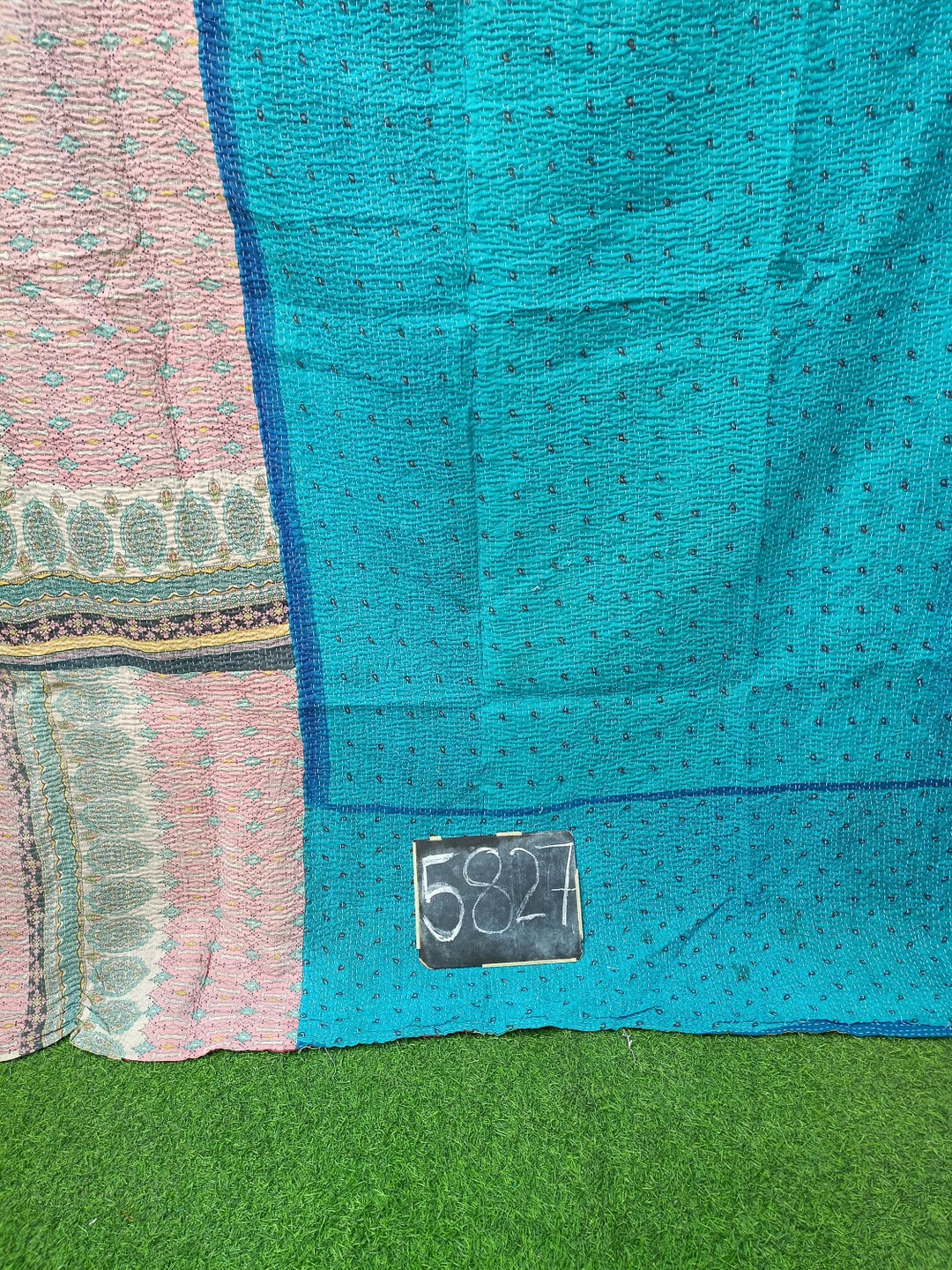 One of Kind Vintage Sari Patchwork Kantha Quilt Blanket Bohemian ...