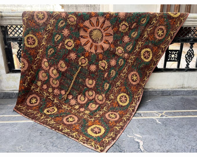 Discover an Extraordinary Suzani Vintage Kantha Quilt A Rare Hand ...