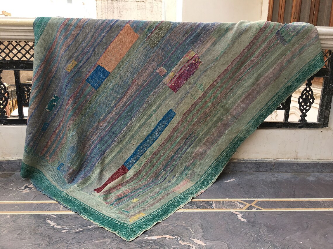 Vintage Kantha Embroidery Exclusive Reversible Quilt Kantha | Etsy