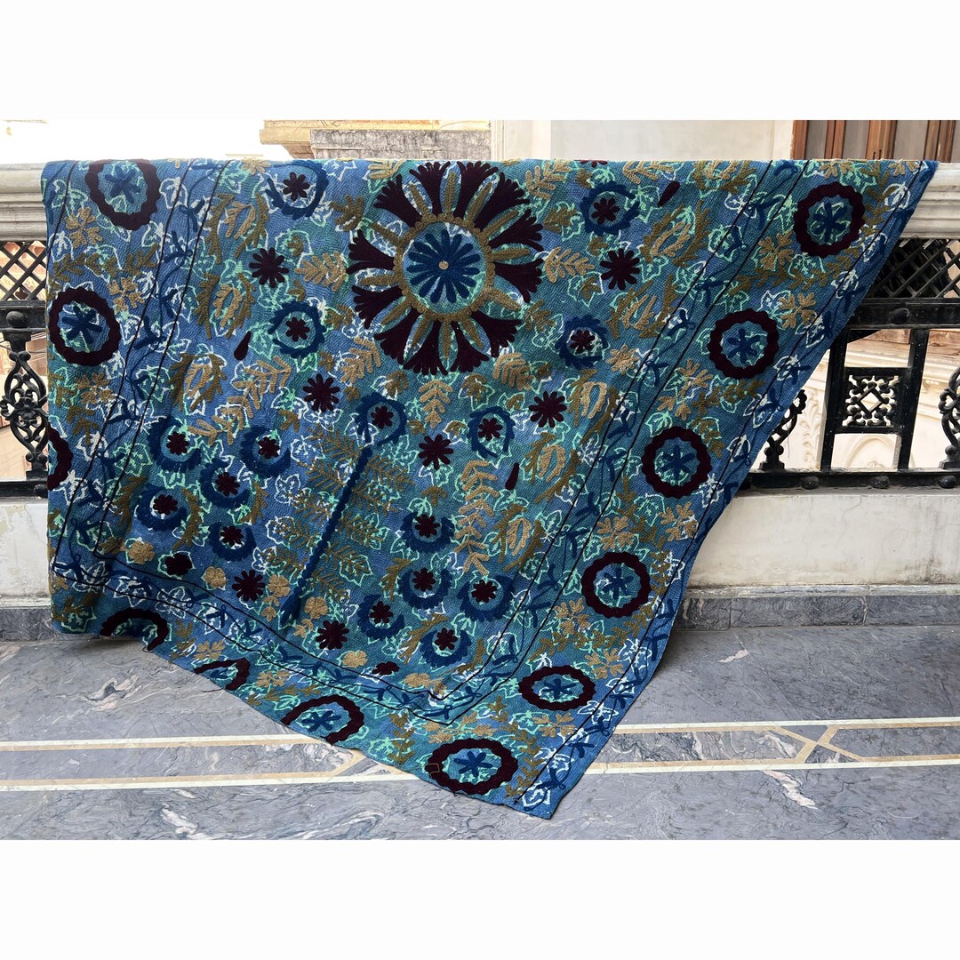 Discover an Extraordinary Suzani Vintage Kantha Quilt A Rare Hand ...