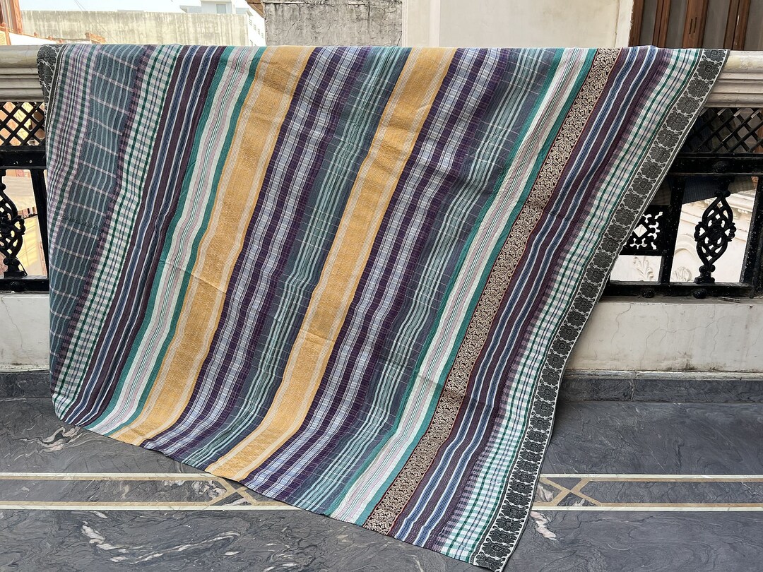 Handmade Indian Kantha Quilts - Vintage Embroidered Patchwork ...