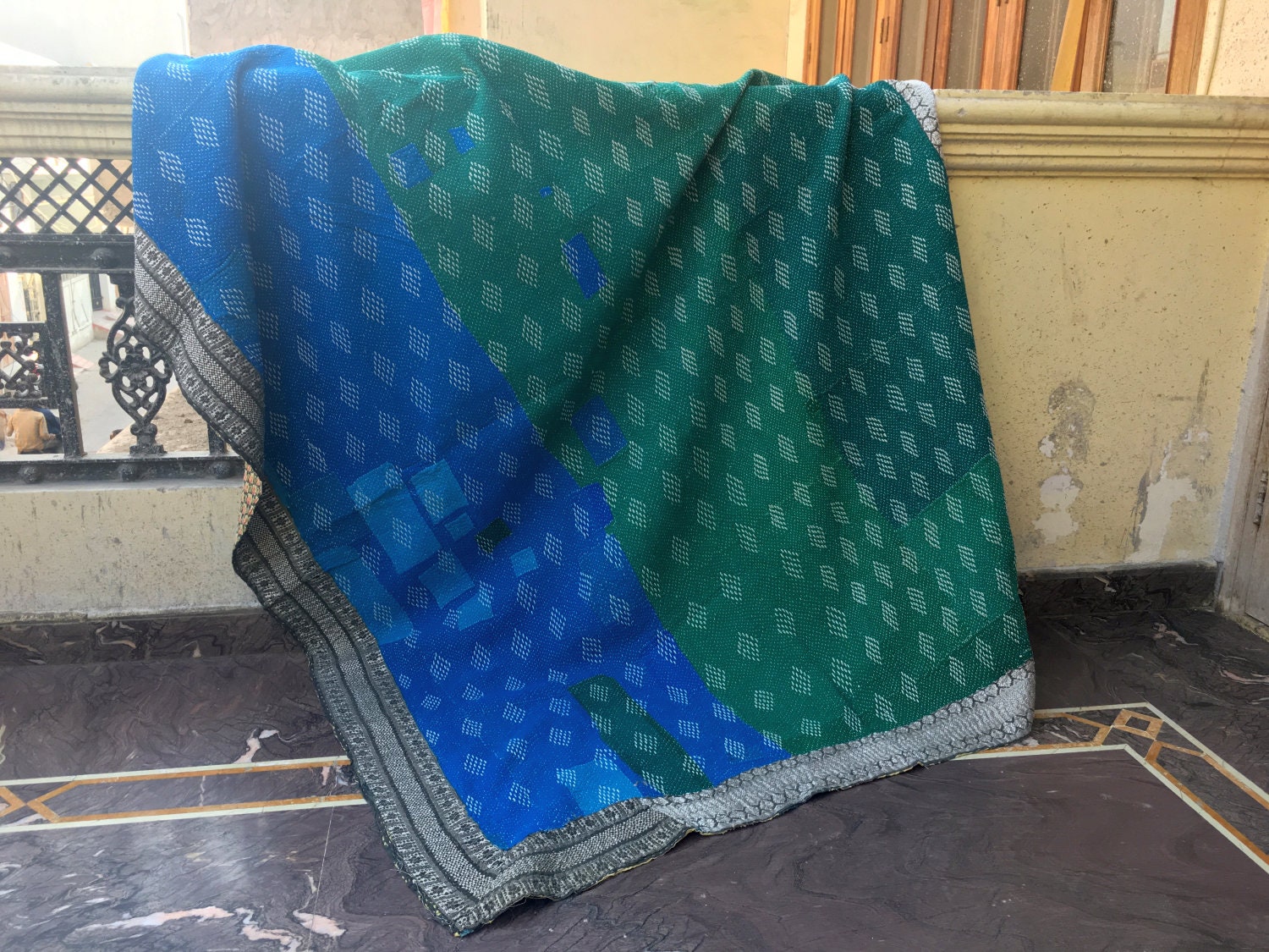 Vintage Cotton Kantha Quilt Handmade Gudari Indian Bedding | Etsy