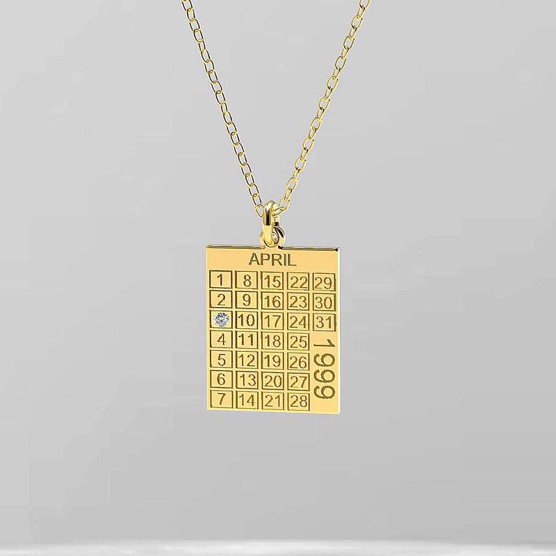 Birth Date Necklace - Etsy