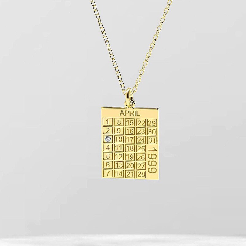 Birth Date Necklace - Etsy