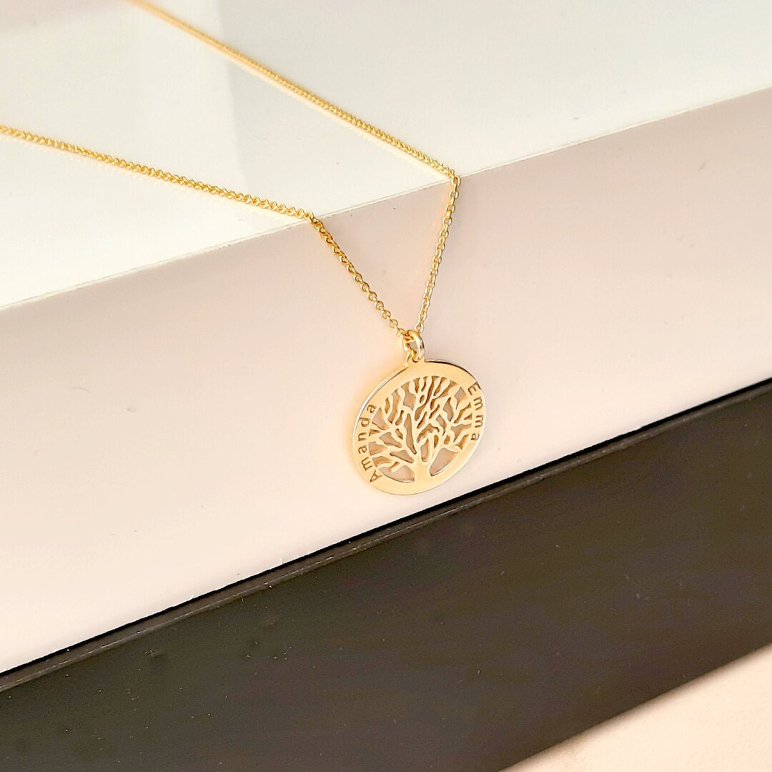 Unique Tree of Life Necklace, Tree Necklace, Dainty Chain, Gold Tree ...