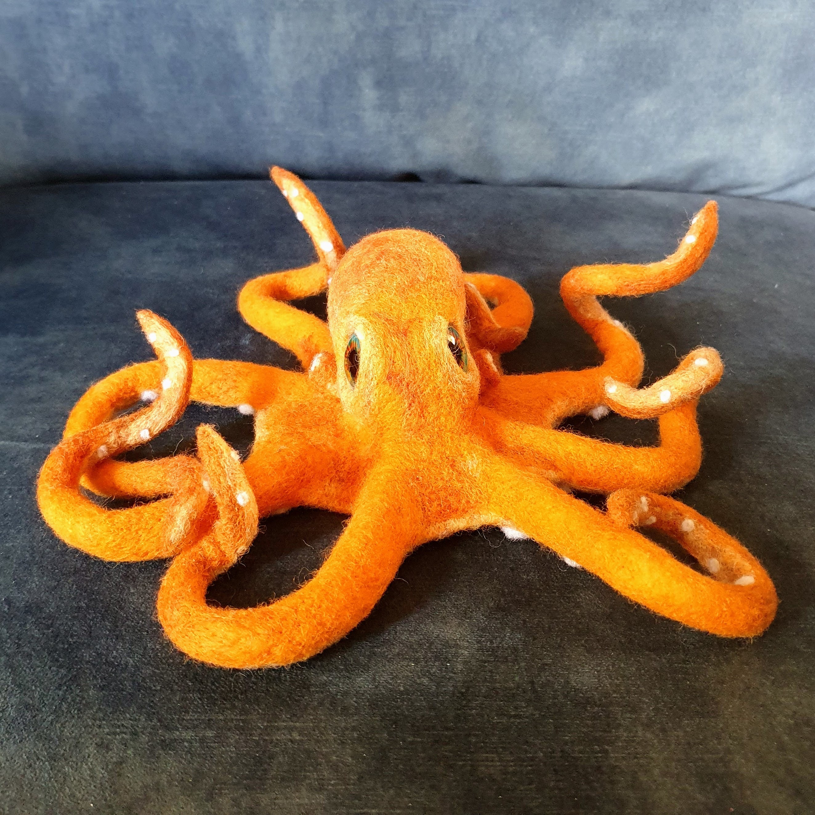 Unique Needle Felted Octopus Sculpture Quirky Cephalopod Art for Ocean ...